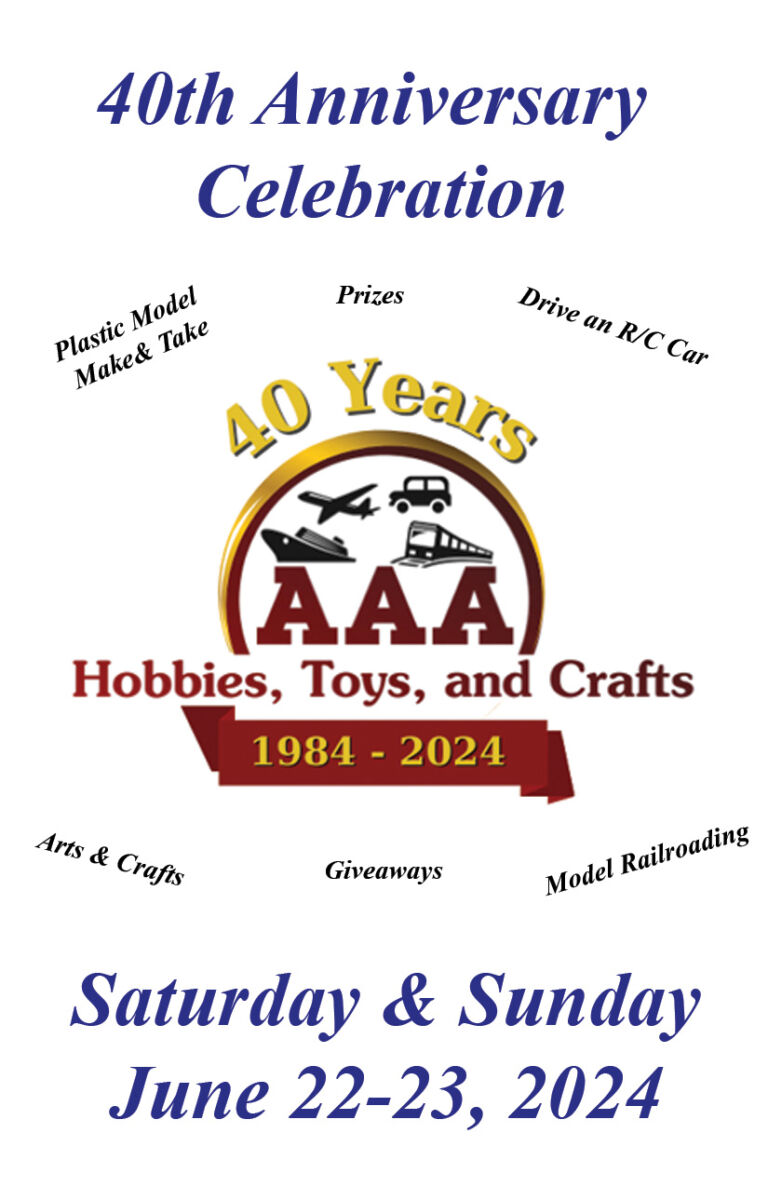 AAA Hobbies and Crafts – Hobbies | Trains | Crafts | Art Supplies | Toys